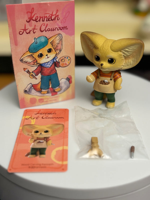 Wood Carving Kenneth - Kenneth Art Classroom - Pop Mart - Mindzai Toy Shop