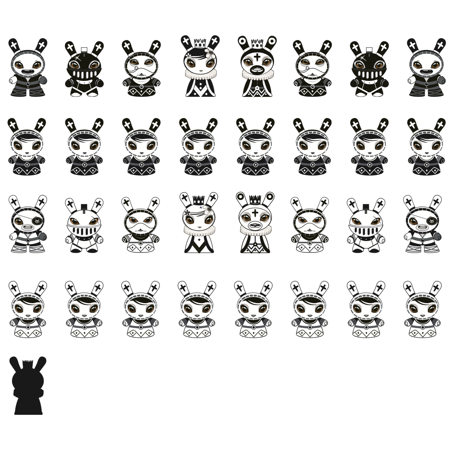 Shah Mat Complete Dunny Chess Set by Otto Bjornik - Mindzai Toy Shop