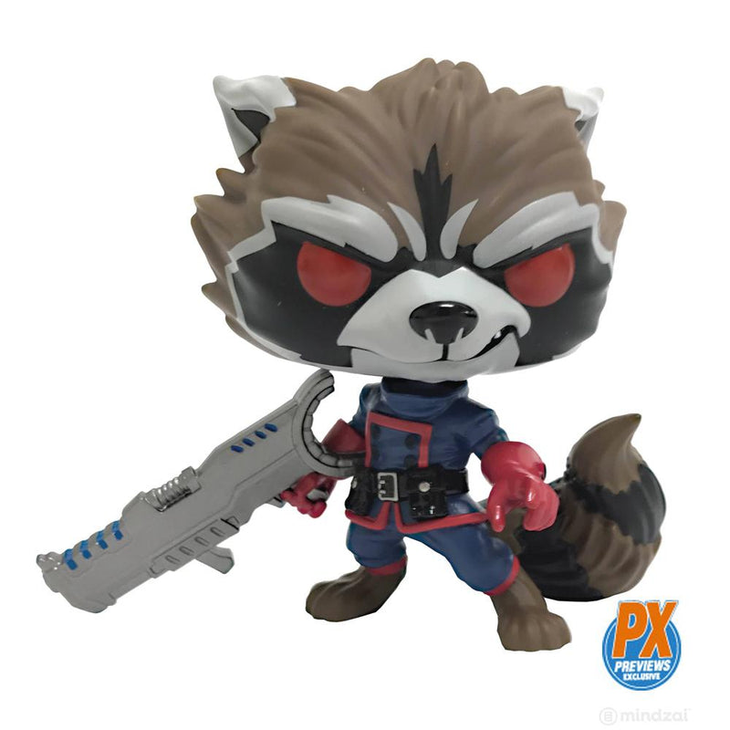 Marvel Guardians of the Galaxy Rocket Raccoon PX Exclusive Funko POP ...
